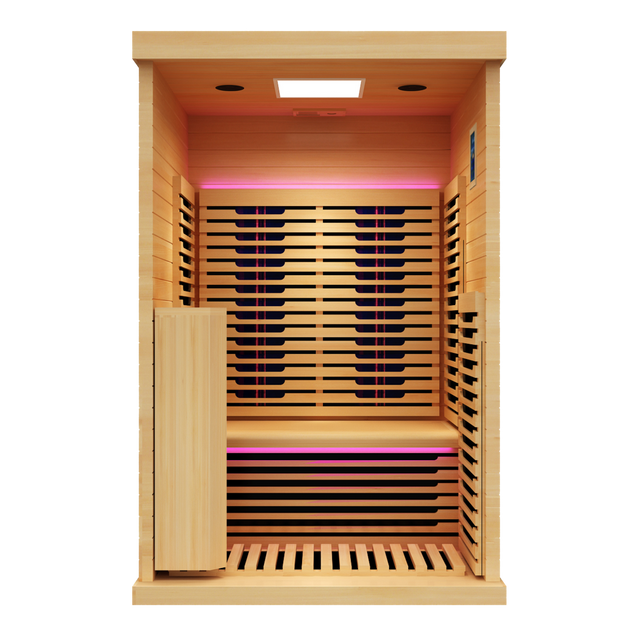 Peak Saunas Everest 2-Person Full Spectrum Infrared Sauna with XL Medi