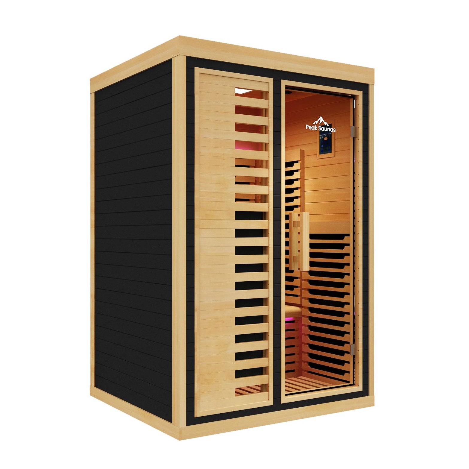 Peak Saunas Everest 2-Person Full Spectrum Infrared Sauna with XL Medi