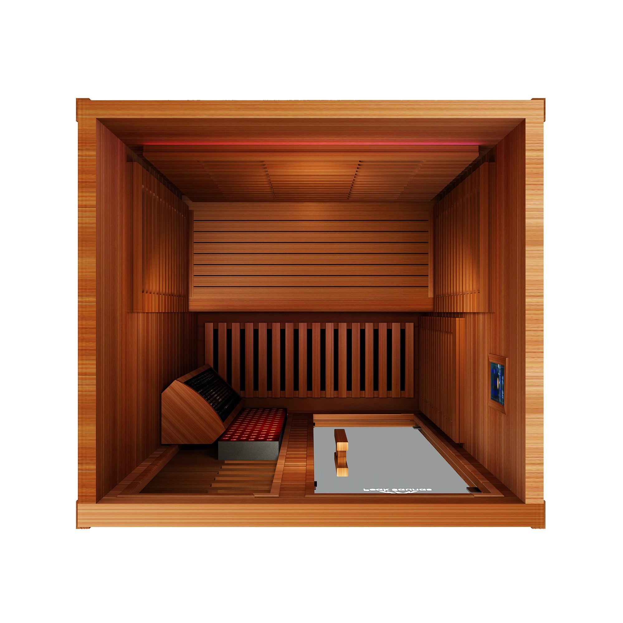 Fuji 2 Person Infrared Sauna with Red Light Therapy | Peak Saunas