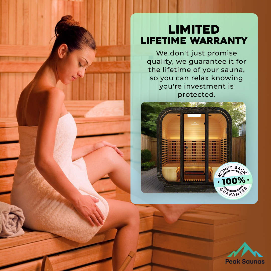 Peak Saunas El Capitan 4-Person Outdoor Full Spectrum Infrared Sauna w