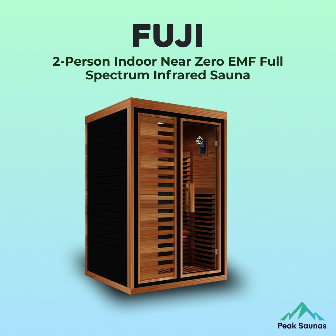 Peak Saunas Fuji 2-Person Indoor Near Zero EMF Full Spectrum Infrared