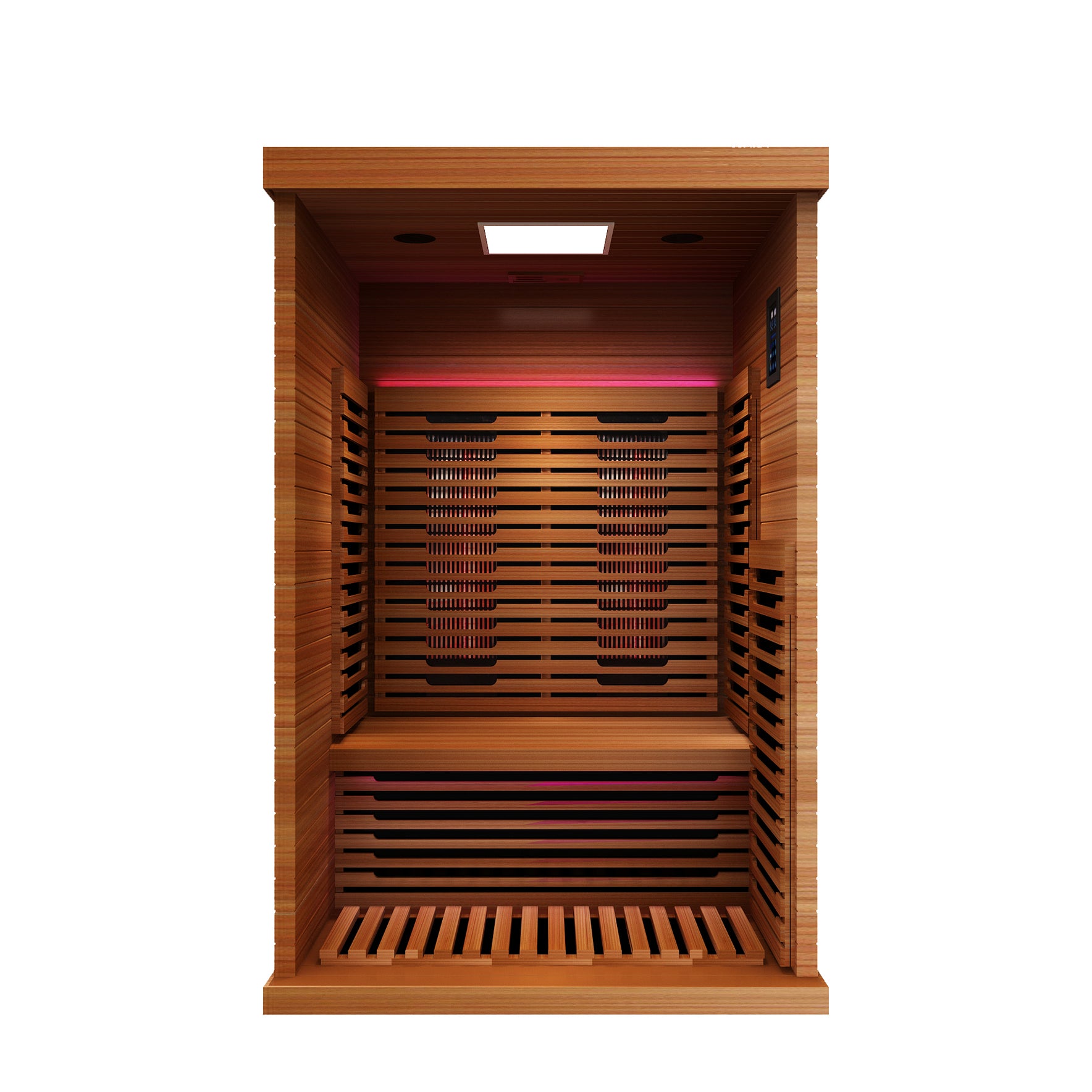 Fuji 2 Person Infrared Sauna with Red Light Therapy | Peak Saunas