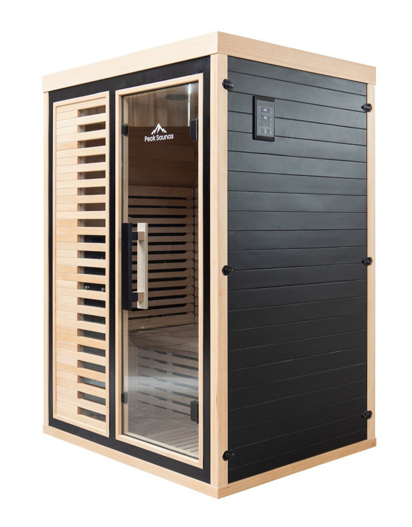 Peak Saunas Everest 2-Person Full Spectrum Infrared Sauna with XL Medi