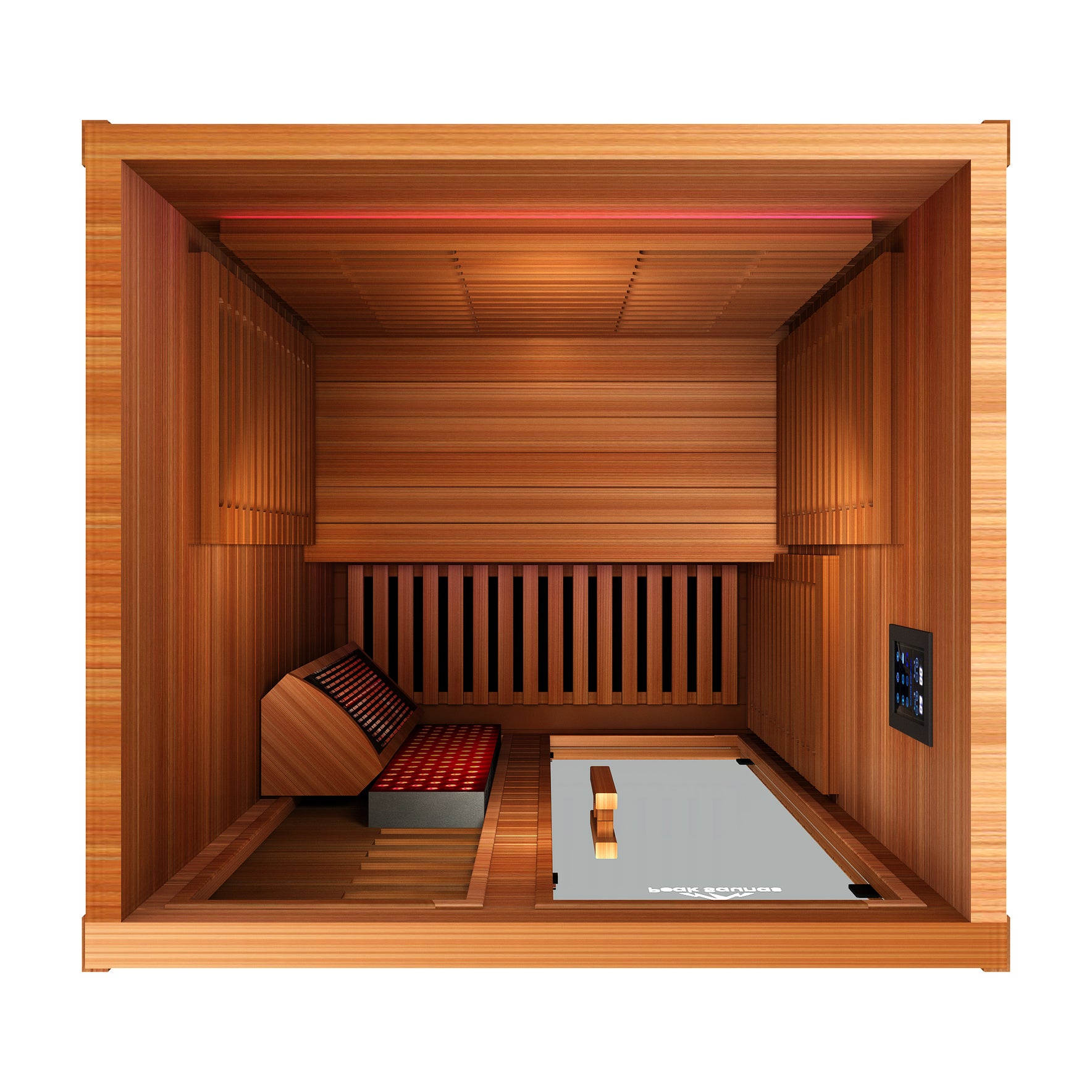 Fuji 2 Person Infrared Sauna with Red Light Therapy | Peak Saunas